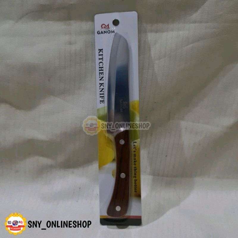 Jual Kitchen Knife / Pisau Dapur Stainless 5 Inch Gagang Kayu Ganom di ...