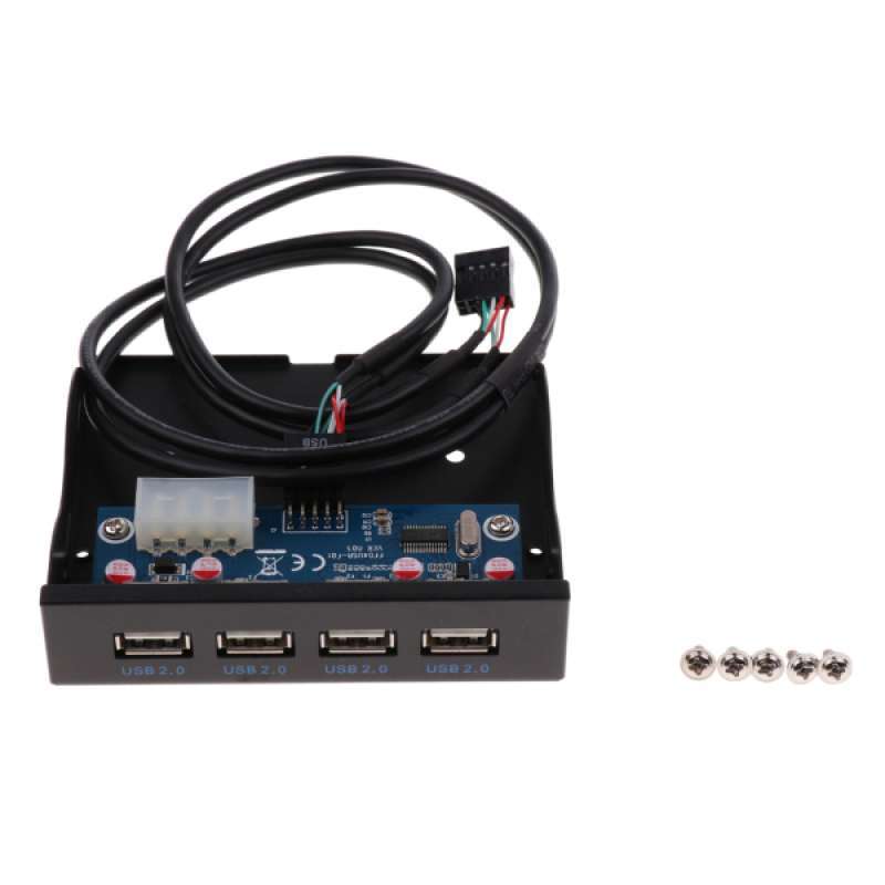 Jual USB 2.0 4-Port Metal Front Panel USB Hub with 9Pin/10Pin SATA ...