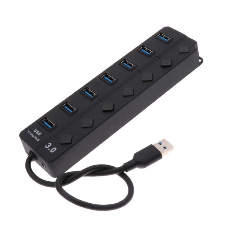 Jual Small High Speed ABS USB Power Adapter Hub With 7 USB 3.0 Ports ...