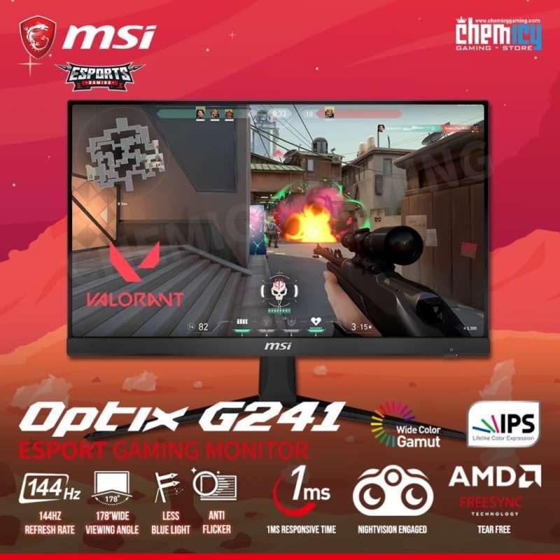 Jual Msi Optix G241 24 Inch 144hz Full Hd Ips Panel Gaming Led Di Seller Chemicy Gaming - Mangga ...