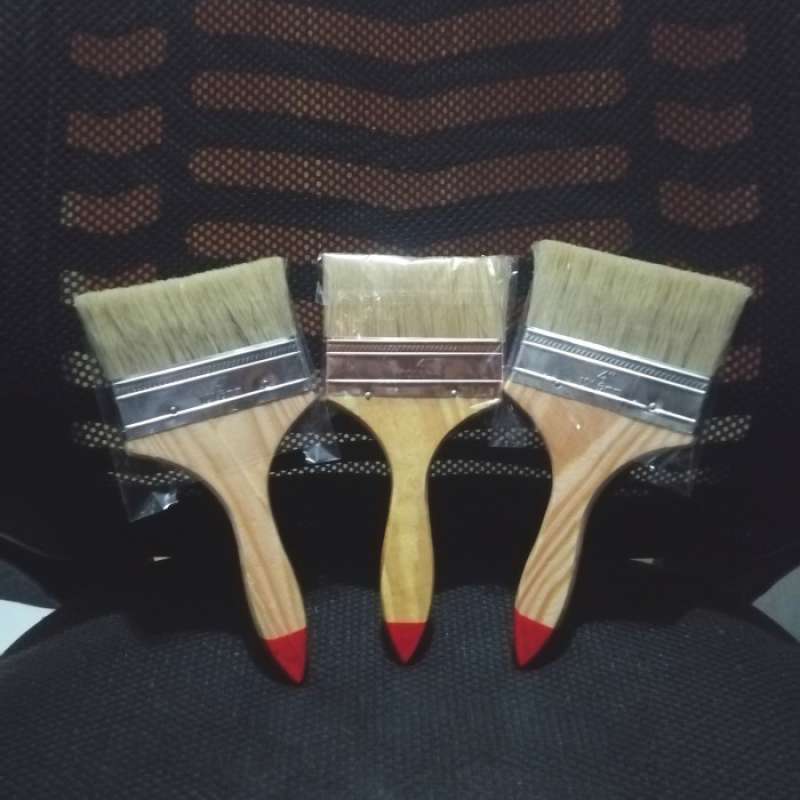 Promo Kuas Cat Gagang Kayu 633 4 Inch Harga Per Lusin - Kuas Cat 4 Inch ...