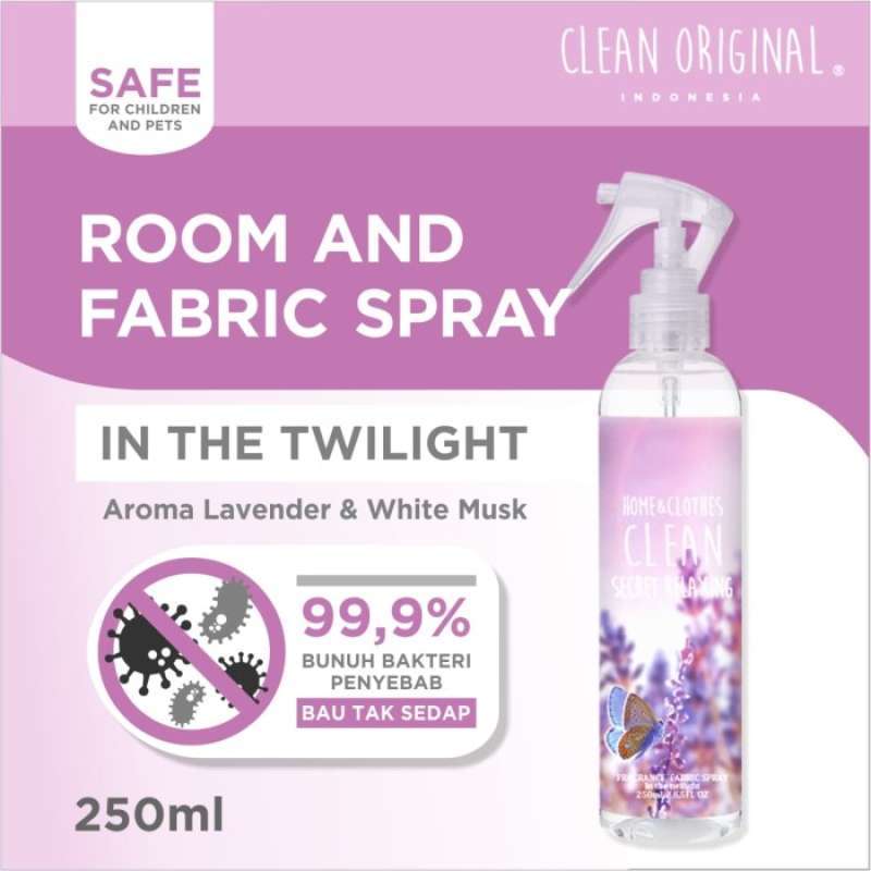 Promo Clean Original Anti Bacterial Fabric Spray Secret Relaxation ...