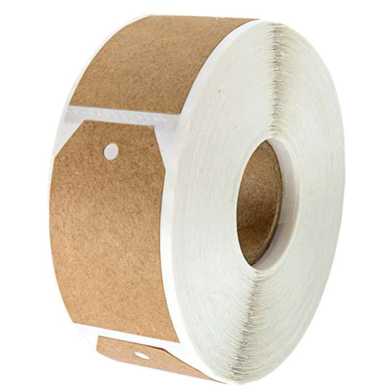 Promo 1.2x2 Natural Brown Kraft Gift Tag Stickers 300 Adhesives Labels ...