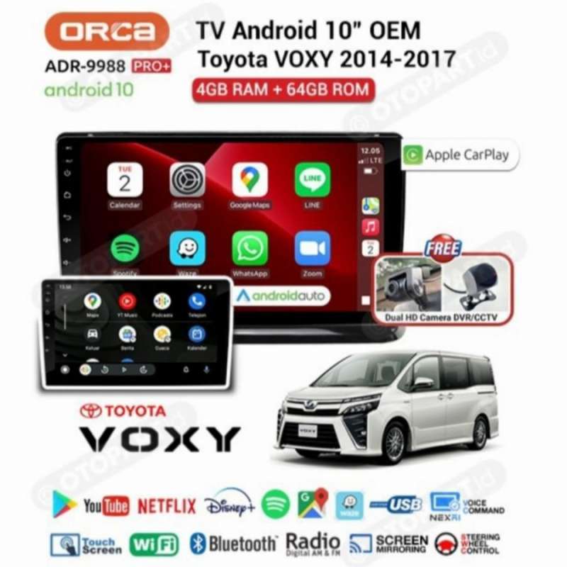 Jual Headunit Android Carplay 10 Inch Orca Pro+ Dvr Toyota Voxy Di Seller Kdv Automotive ...