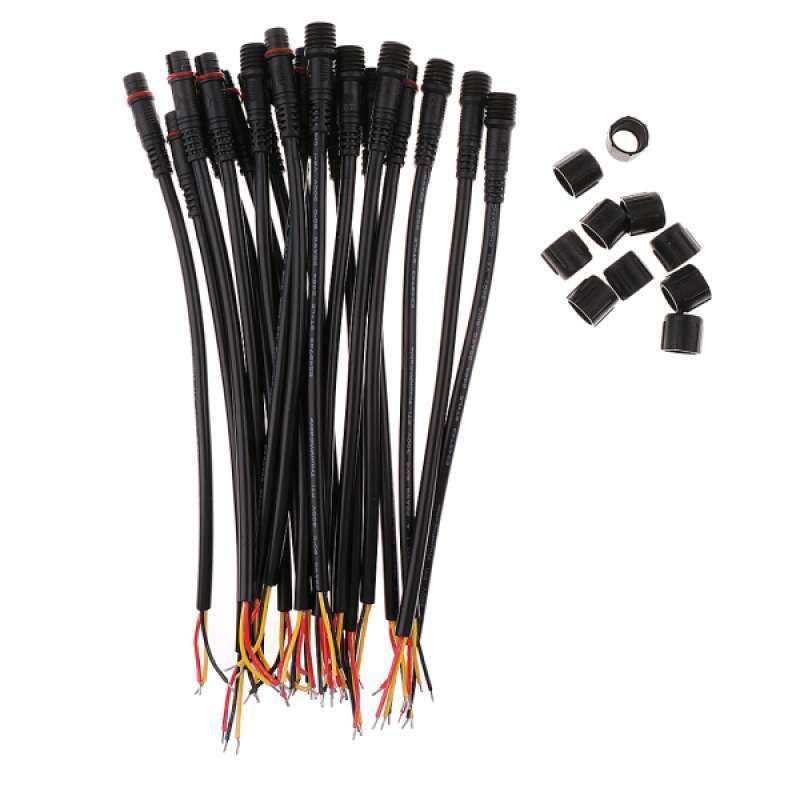 Jual 10 Pairs Male+female Waterproof Ip65 3 Pin Connector Led Cables W ...