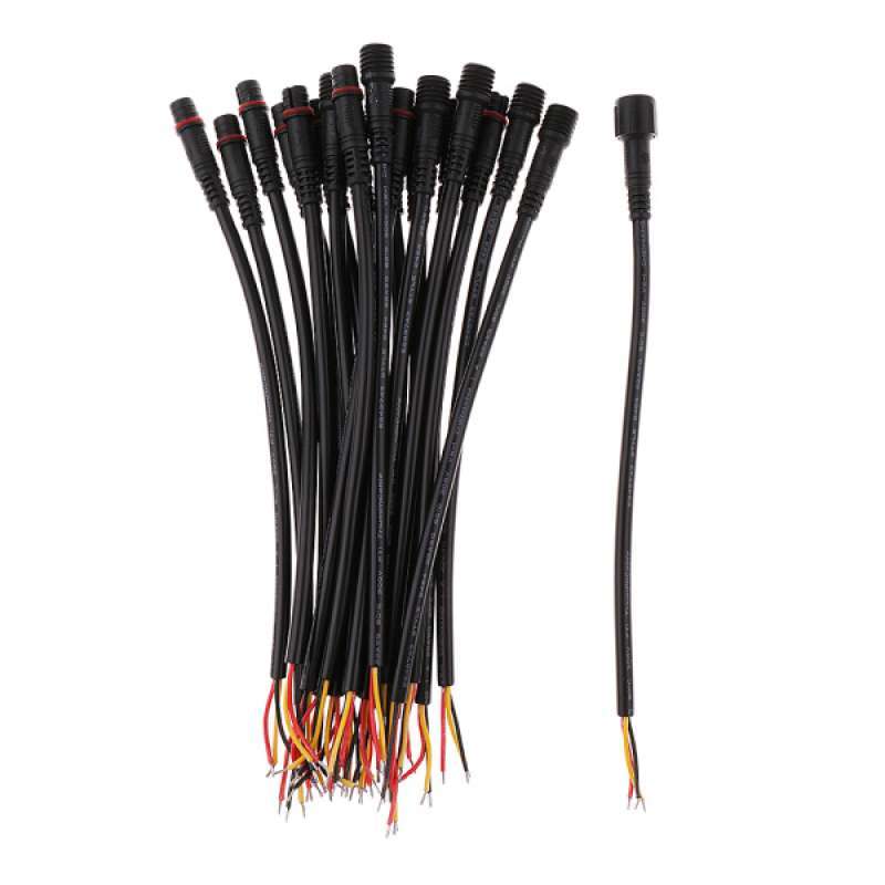Jual 10 Pairs Male+female Waterproof Ip65 3 Pin Connector Led Cables W ...