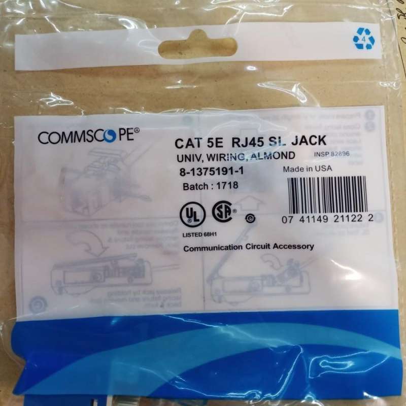 Jual Modular jack cat 5e SL series AMP Commscope di Seller Orbit ...