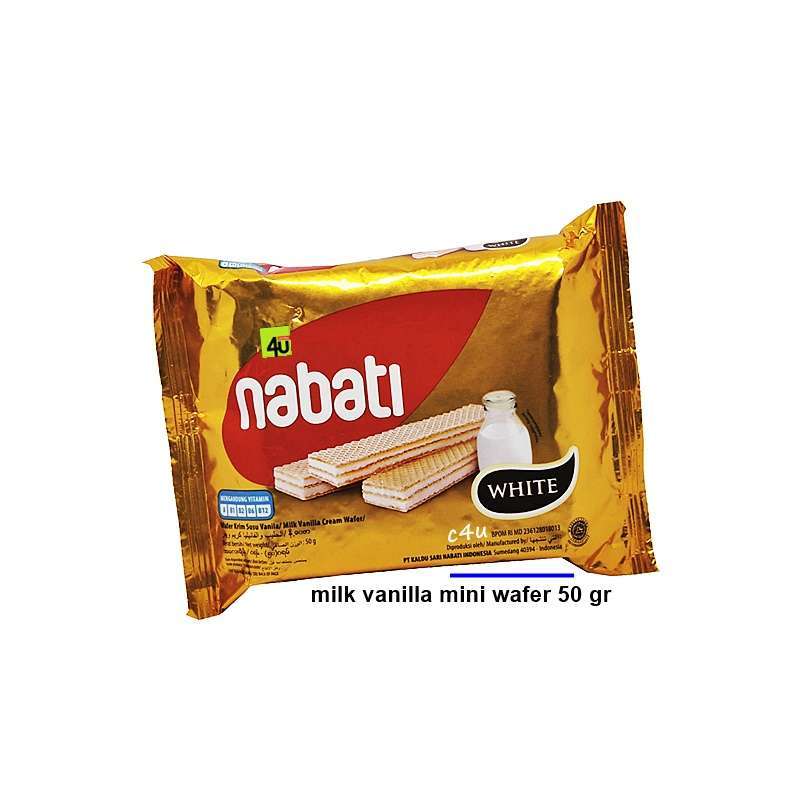Promo Nabati MINI Wafer Rasa WHITE Milk Vanilla [50 gr] Diskon 5% di ...
