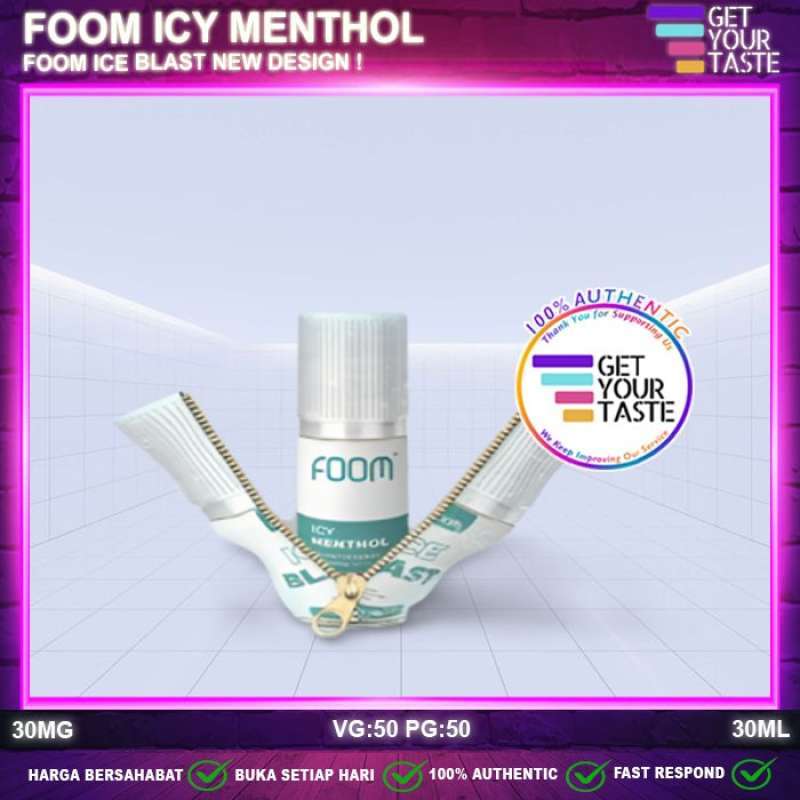Promo Liquid Foom Icy Menthol 30ML Ice Blast by FOOM Lab - 30MG 30ML ...