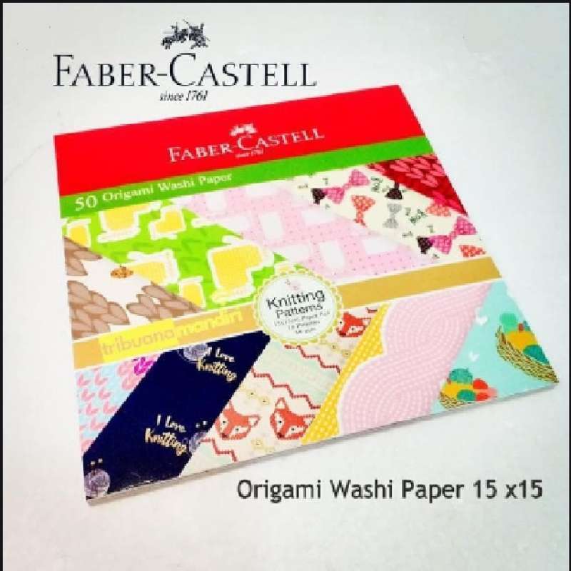 Jual Kertas Origami Faber Castel / Kertas Origami Washi Paper Knitting ...