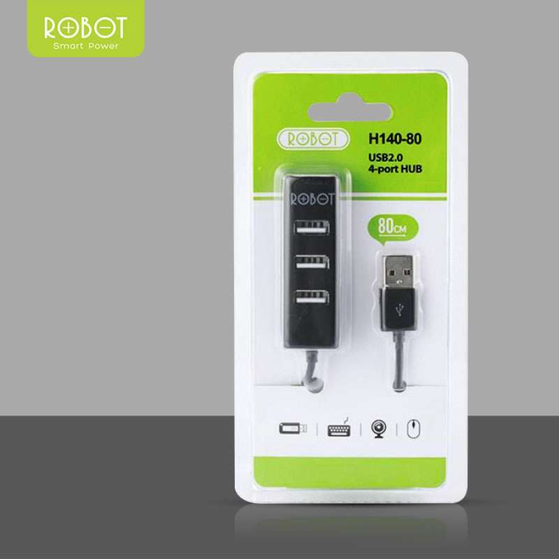 Promo Robot 4 Port USB HUB H140-80 (Panjang Kabel 80cm) Original Diskon ...