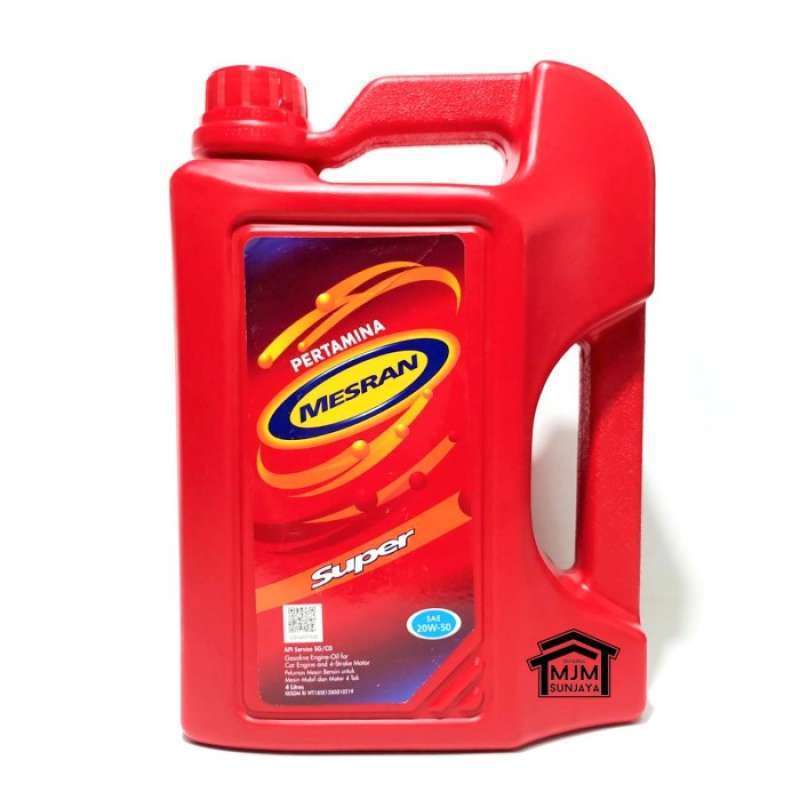 Promo Oli Pertamina Mesran Super 4 Liter 20W-50 Mesin Bensin Galon ...