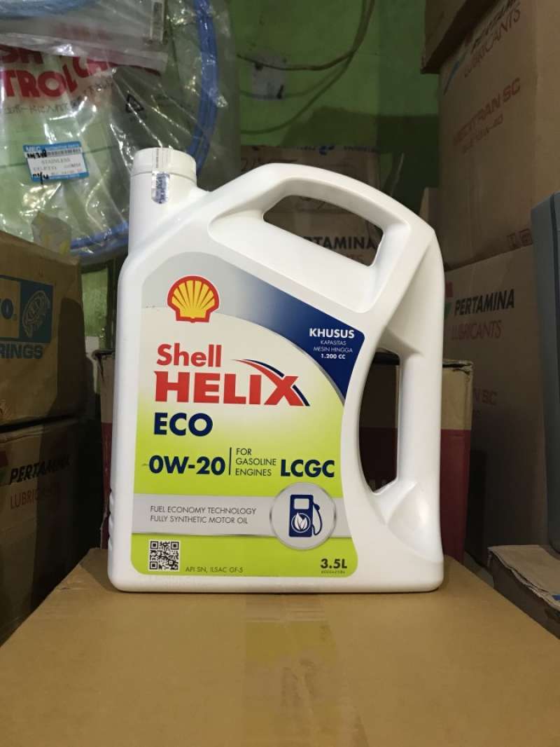 Promo Oli Shell Helix Eco Sae 0W-20 Galon 3.5 Liter Lcgc Api Sn Diskon ...