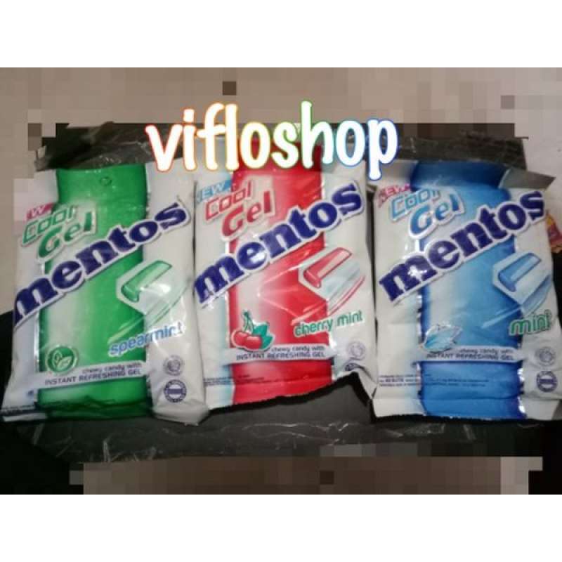 Jual Mentos Permen Bungkus Cool Gel Cherry Mint [132 g] di Seller ...