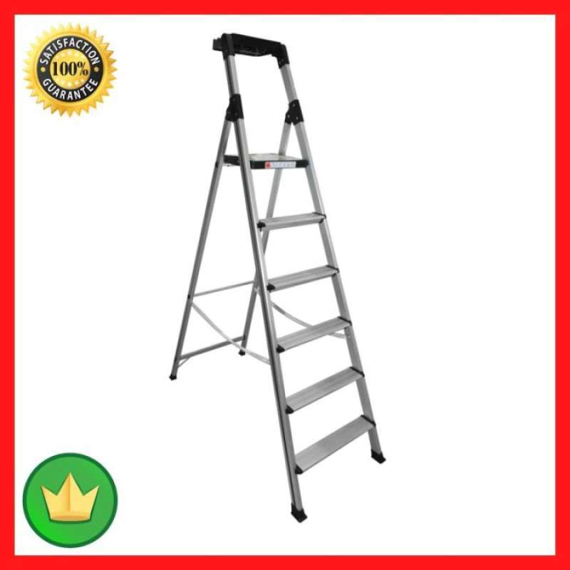Promo Tangga Aluminium Dengan Handle 6 Step Diskon 23% di Seller Moskov ...