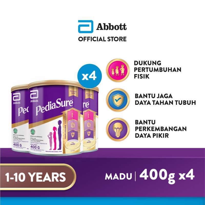 Jual Pediasure Madu 400 g (1-10 tahun) Nutrisi Pertumbuhan Anak - Kids Formula - 4 kaleng di ...