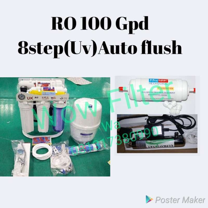 Jual Limited Mesin Ro 8 Step 100 Gpd Auto Flushing Reverse Osmosis ...