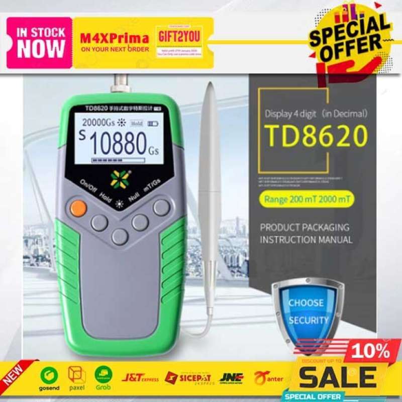 Jual GAUSS TESLA METER TD8620 MAGNET TESTER GAUSSMETER TD-8620 ...