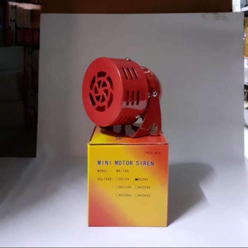 Promo Mini Motor Siren/Baby Sirene Ms 190 24Vdc/Alarm Bahaya Diskon 35% ...