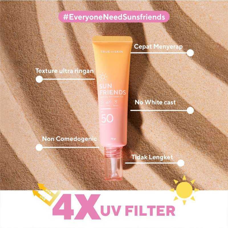 Jual True To Skin Sunfriends Sunscreen Gel Spf 50 Pa++++ - 30gr Di ...