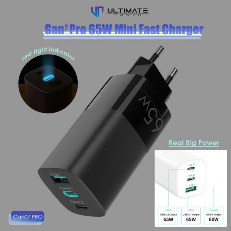 Jual Ultimate Power Gan 65w Mini Fast Charger Gan07 Pro Di Seller Calestraa Shop - Wanajaya, Kab ...
