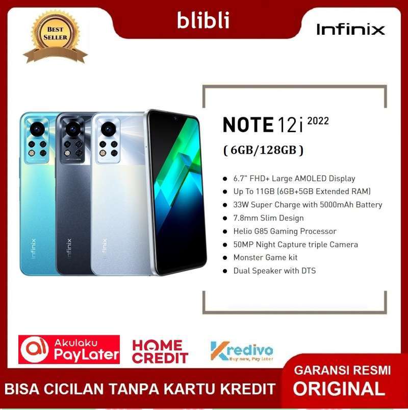 Jual Infinix Note 12i 2022 Ram {6gb/128gb} Up To 11gb Extended Ram 6gb ...