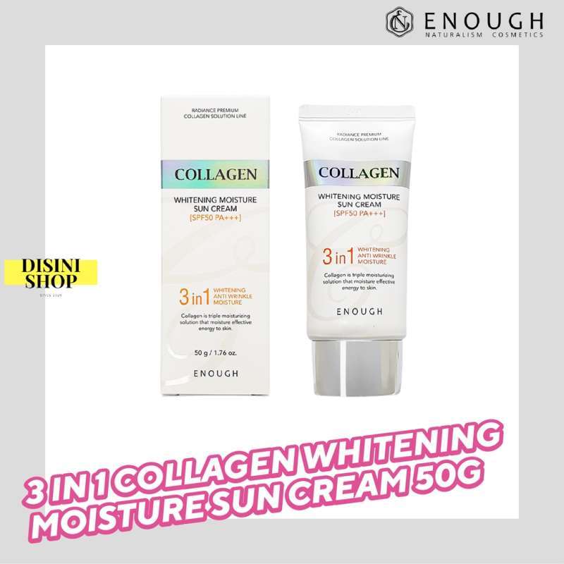 Promo Enough 3in1 Collagen Whitening Moisture Sun Cream SPF 50 PA ...
