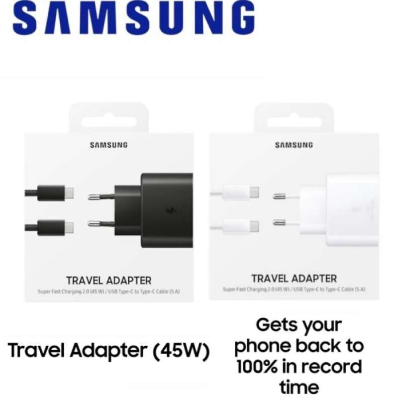 Promo Original Samsung 45w Travel Adapter Super Fast Charging Type-c ...