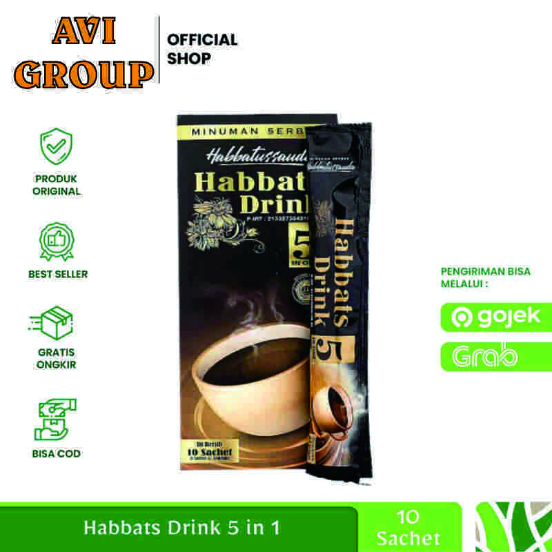 Jual Habbat's Drink 5 IN 1 Habbatussauda Minuman Serbuk Herbal 10 ...