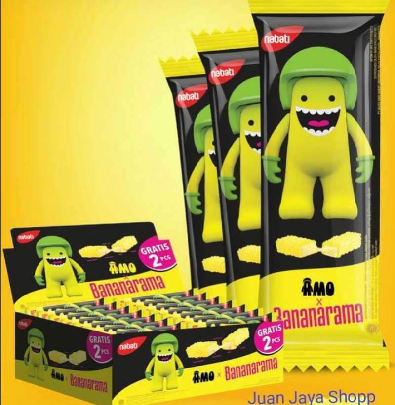 Jual Nabati Amo Bananarama Wafer Pisang Caramel 14gr [20 pcs/box] di ...