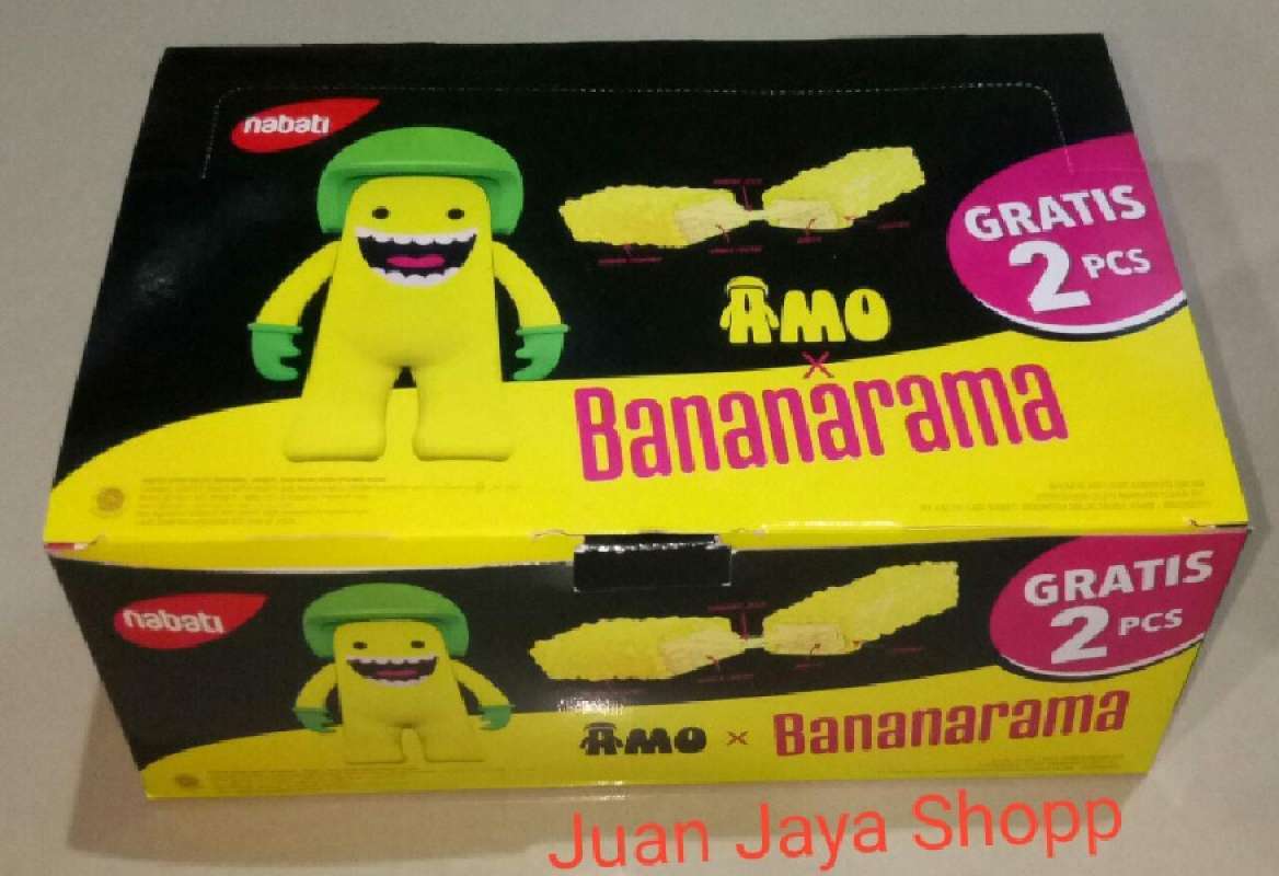 Jual Nabati Amo Bananarama Wafer Pisang Caramel 14gr [20 Pcs/box] Di ...