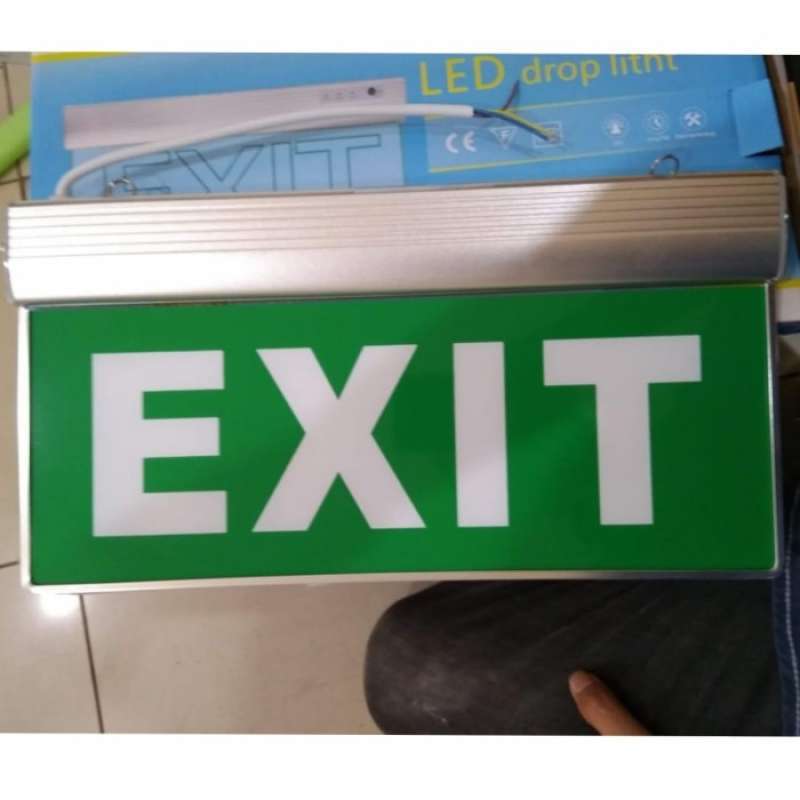 Jual Lampu Emergency Exit Led Tulisan Exit Mika/Acrelyx Hijau ...