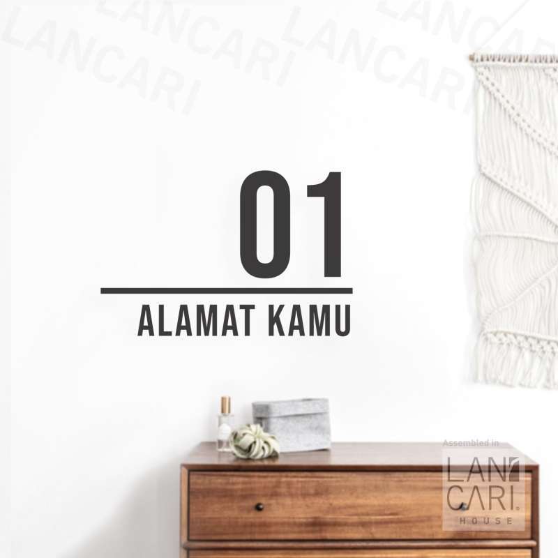 Jual Dekorasi Dinding Kaca Nomor Rumah No Cutting Sticker Wall Decor ...