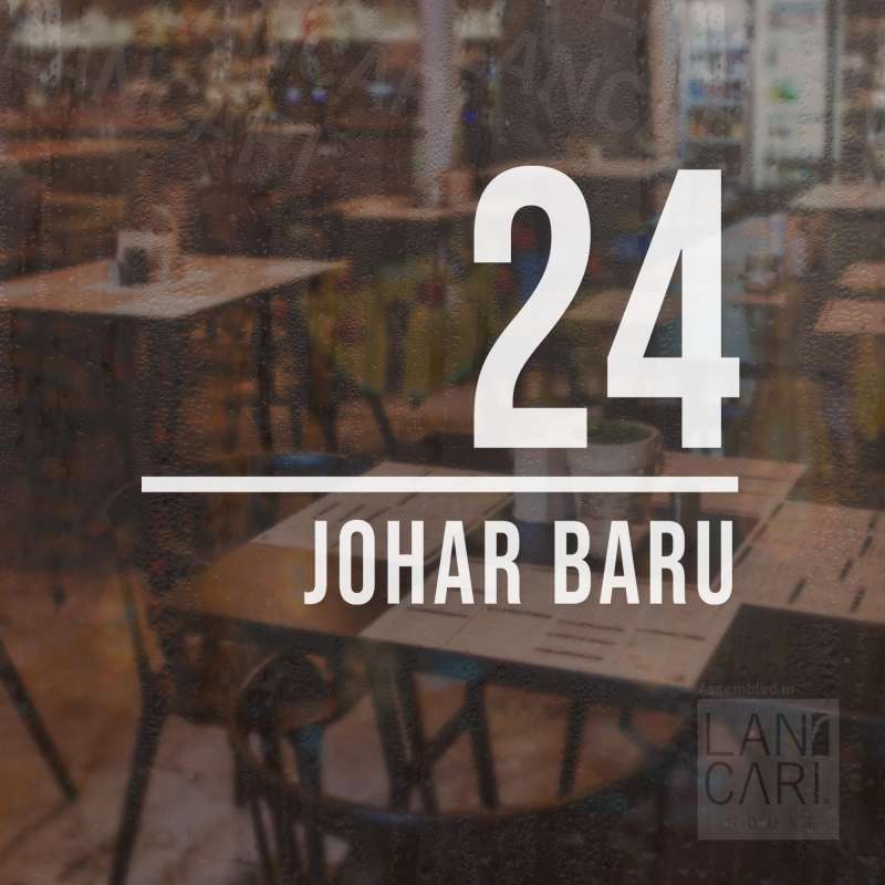 Jual Dekorasi Dinding Kaca Nomor Rumah No Cutting Sticker Wall Decor ...