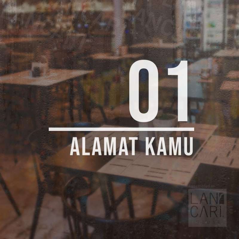 Jual Dekorasi Dinding Kaca Nomor Rumah No Cutting Sticker Wall Decor ...