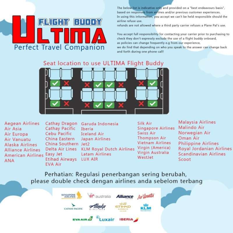 Jual Ultima Flight Buddy New Version 2 Inflateable Foot Rest For Plan ...