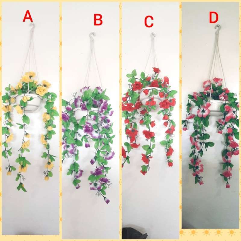 Promo Bunga Hias Tanaman Palsu Hiasan Dinding Cafe Kantor Apartement ...