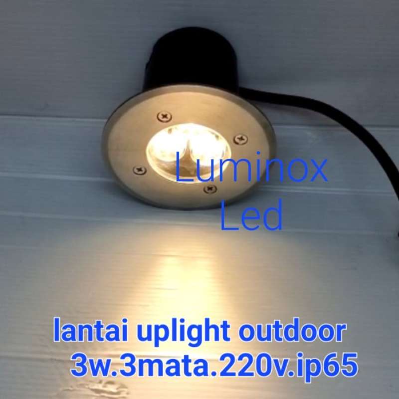Promo lampu tanam lantai taman outdoor led 3watt 3mata 3 watt 3 mata 3w ...