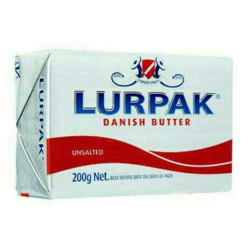 Promo LURPAK DANISH BUTTER UNSALTED [200 GR] Diskon 9% di Seller Rezeki ...