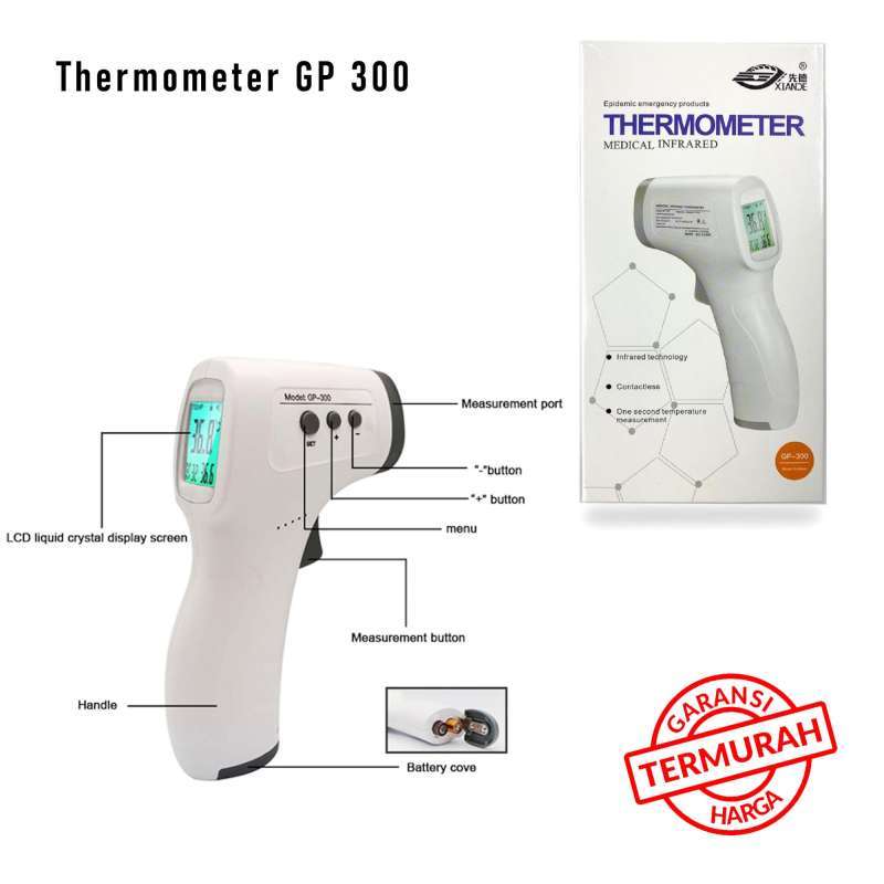 Jual Thermometer Gun Tembak GP 300 Digital Murah Pengukur Alat Suhu ...