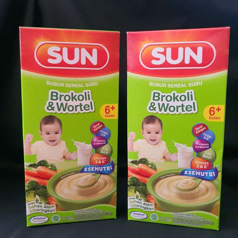 Jual Sun Bubur Sereal Susu Brokoli Wortel / Bubur Bayi Sun 6+ Bulan ...