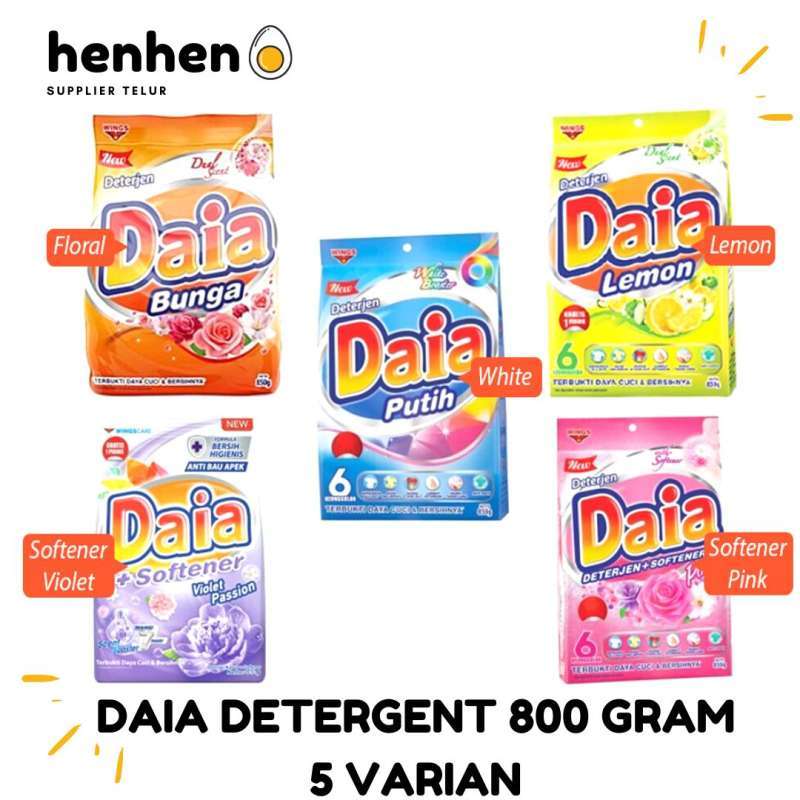 Jual Daia Detergent 800 Gram 5 Varian Di Seller Hen Mart - Cempaka ...