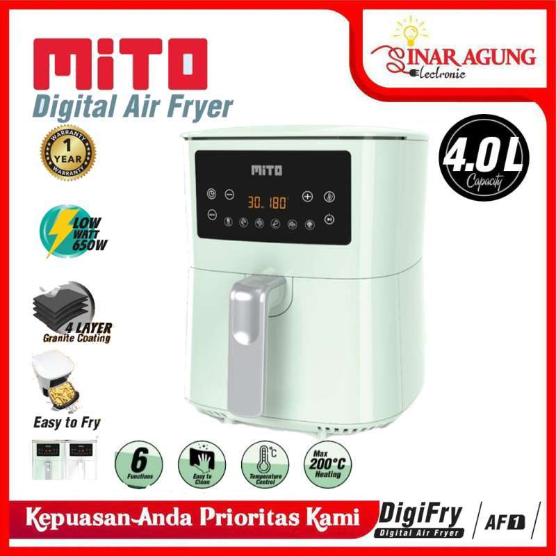 Jual Mito Digifry Digital Air Fryer Af1 / Af-1 [4 Ltr] Low Watt - Hijau ...