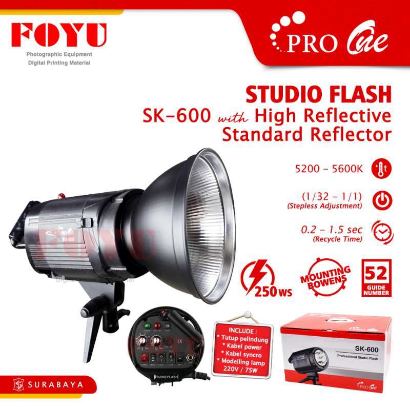 Jual Pro One | Professional Studio Flash Pro One SK-600 + High ...