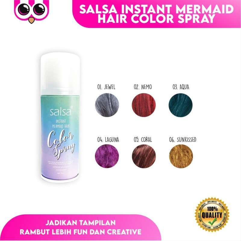 Jual [ SPRAY CAT RAMBUT ] SALSA INSTANT MERMAID HAIR COLOR SPRAY ...