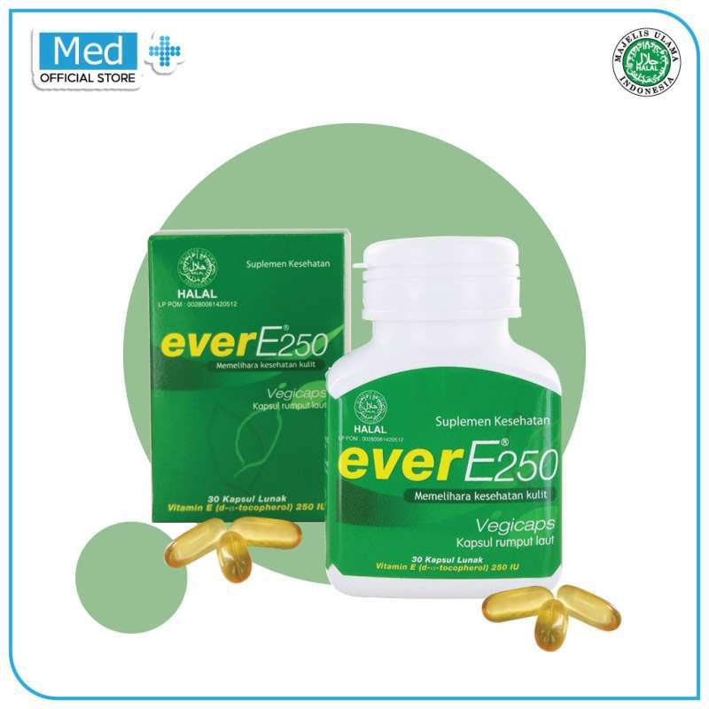 Jual Med+ Ever E 250 Soft Capsule Isi 30 Kapsul / Suplemen Kulit ...