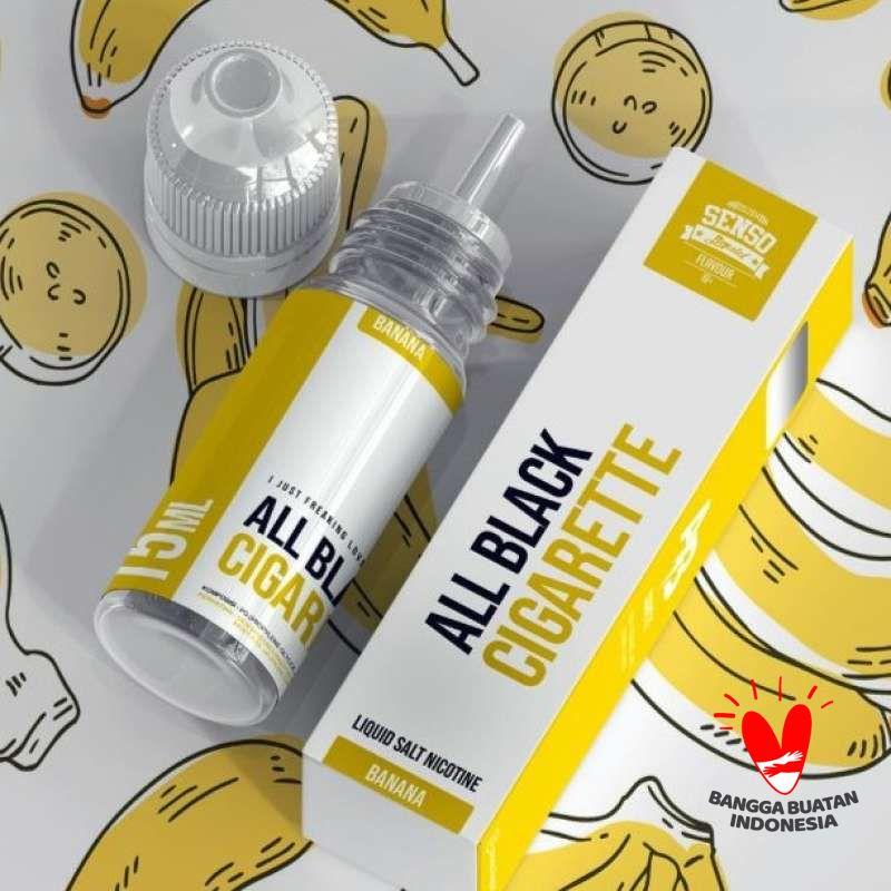 Jual All Black Cigarette Banana Tobacco Salt Nic 15ML by Senso Liquid ...