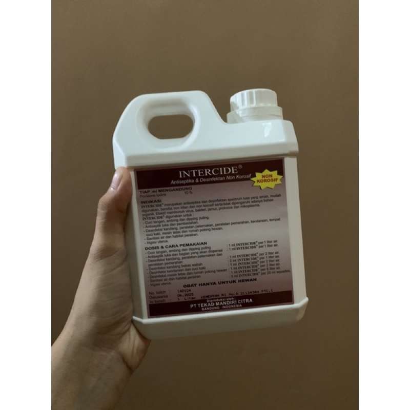 Jual INTERCIDE (POVIDON IODINE 10%) 1Liter - desinfektan dan antiseptik ...