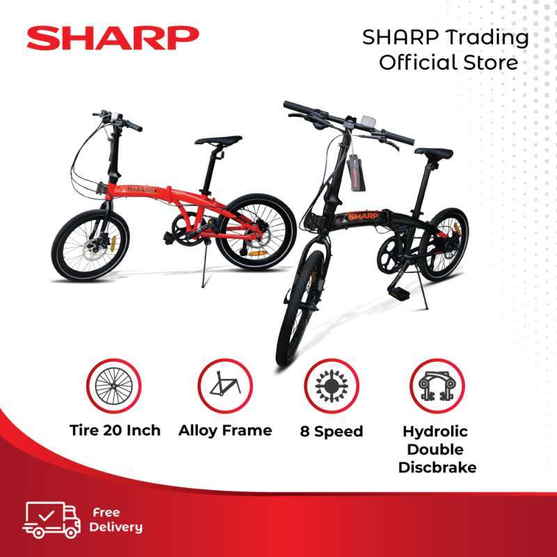Jual SEPEDA LIPAT SHARP 20 INCH 8 SPEED ALLOY SELI FOLDING BIKE di ...