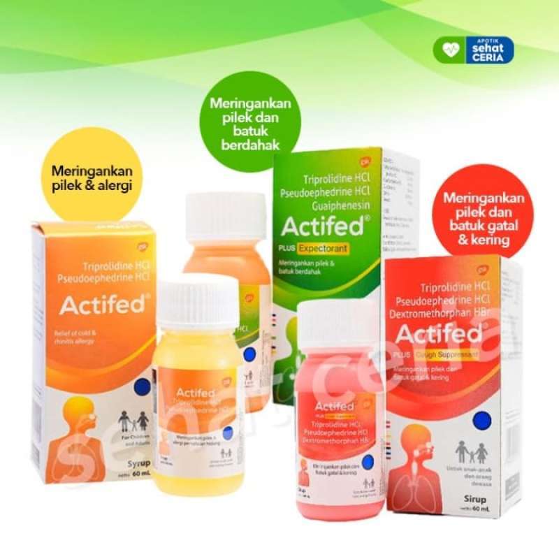 Promo Actifed Syrup - Hijau 60Ml Diskon 23% di Seller RIFAH MEDIKA ...
